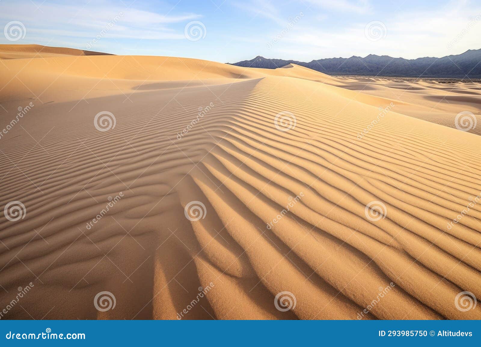 Wavy Sand Dunes in a Windy Desert Environment Stock Photo - Image of ...