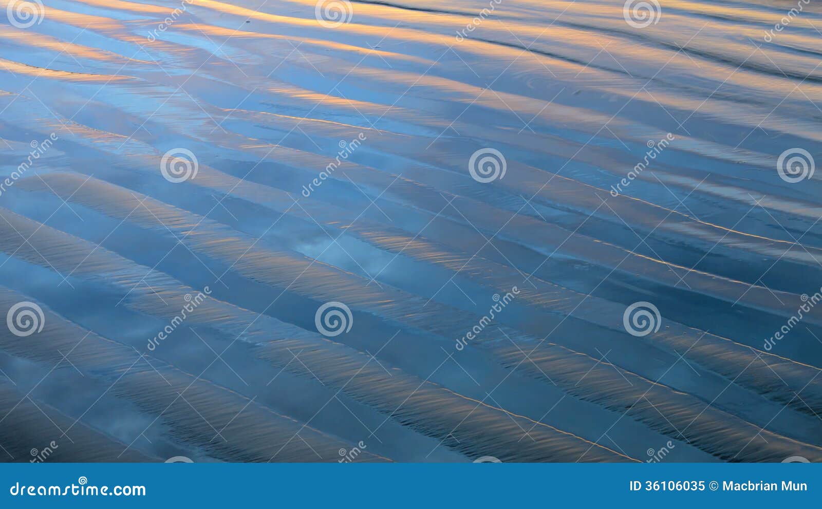 Wavy Sand Texture with Reflected Sunset Colors Stock Image - Image of ...