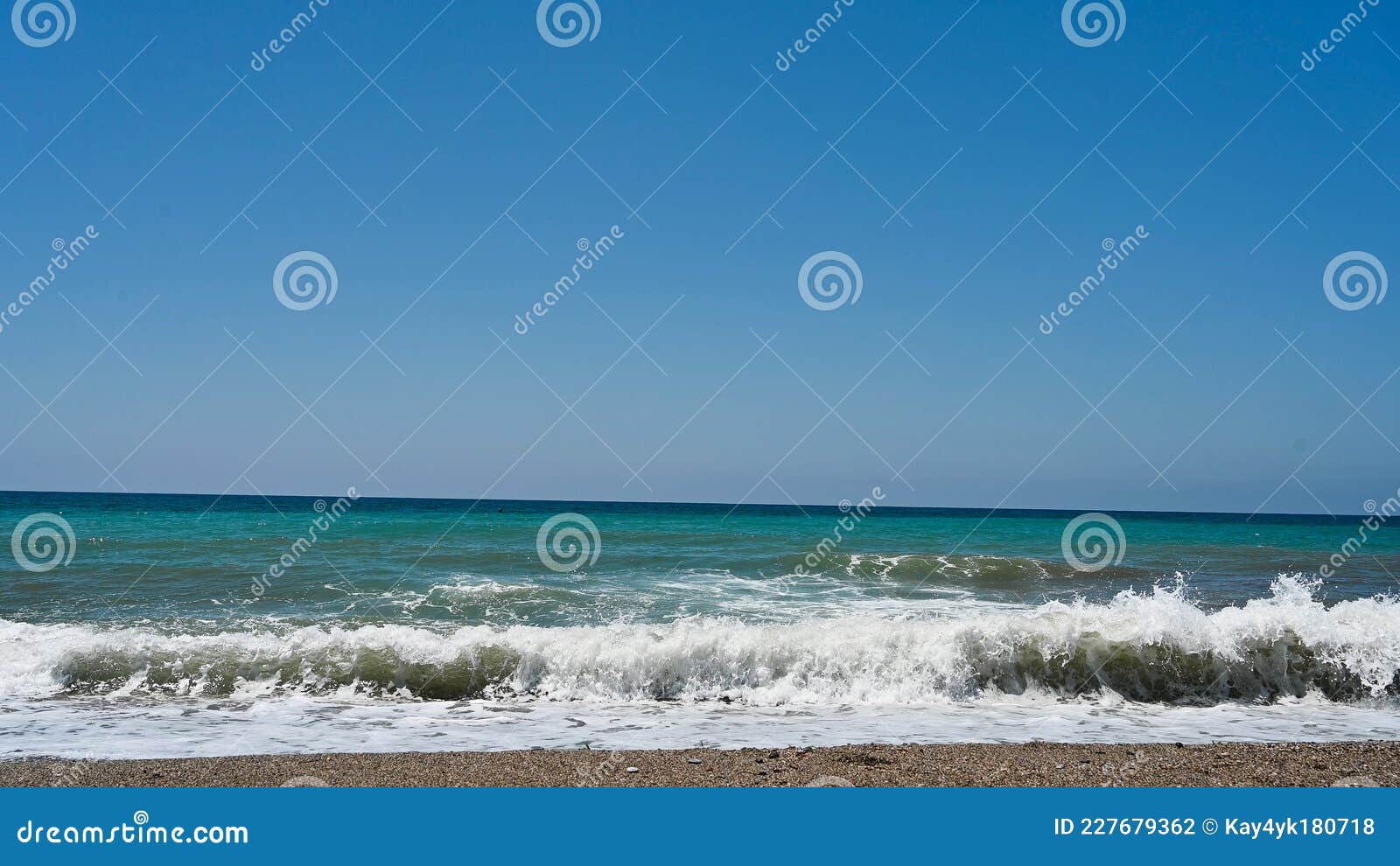Wavy Sea on the Edge of the Beach Stock Photo - Image of foam, water ...