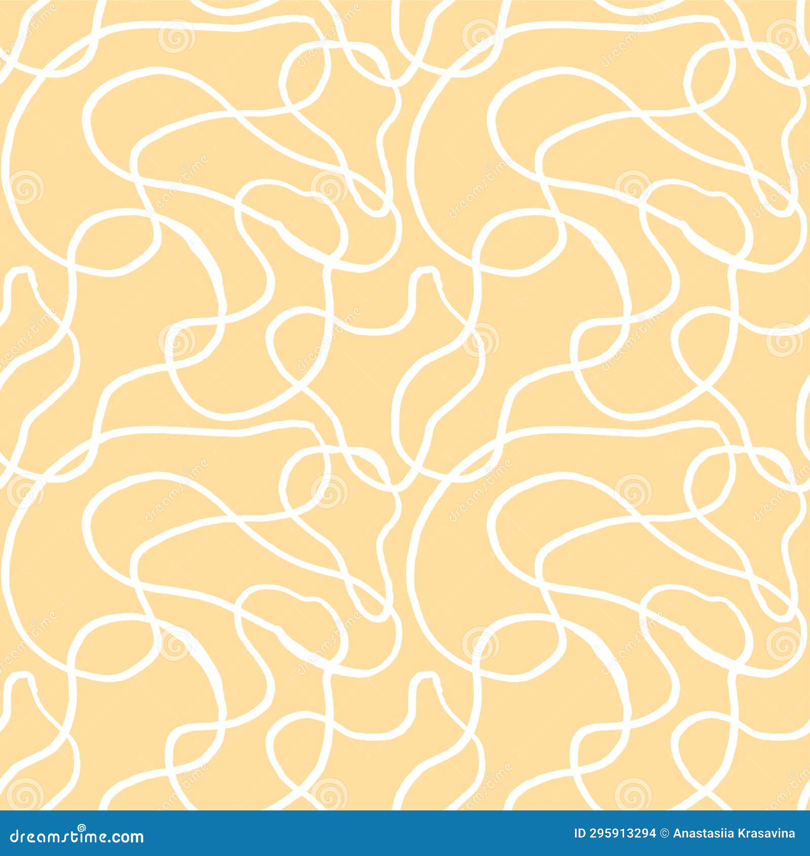 Wavy Seamless Cute Squiggle Pattern. Seamless Print of Colorful ...