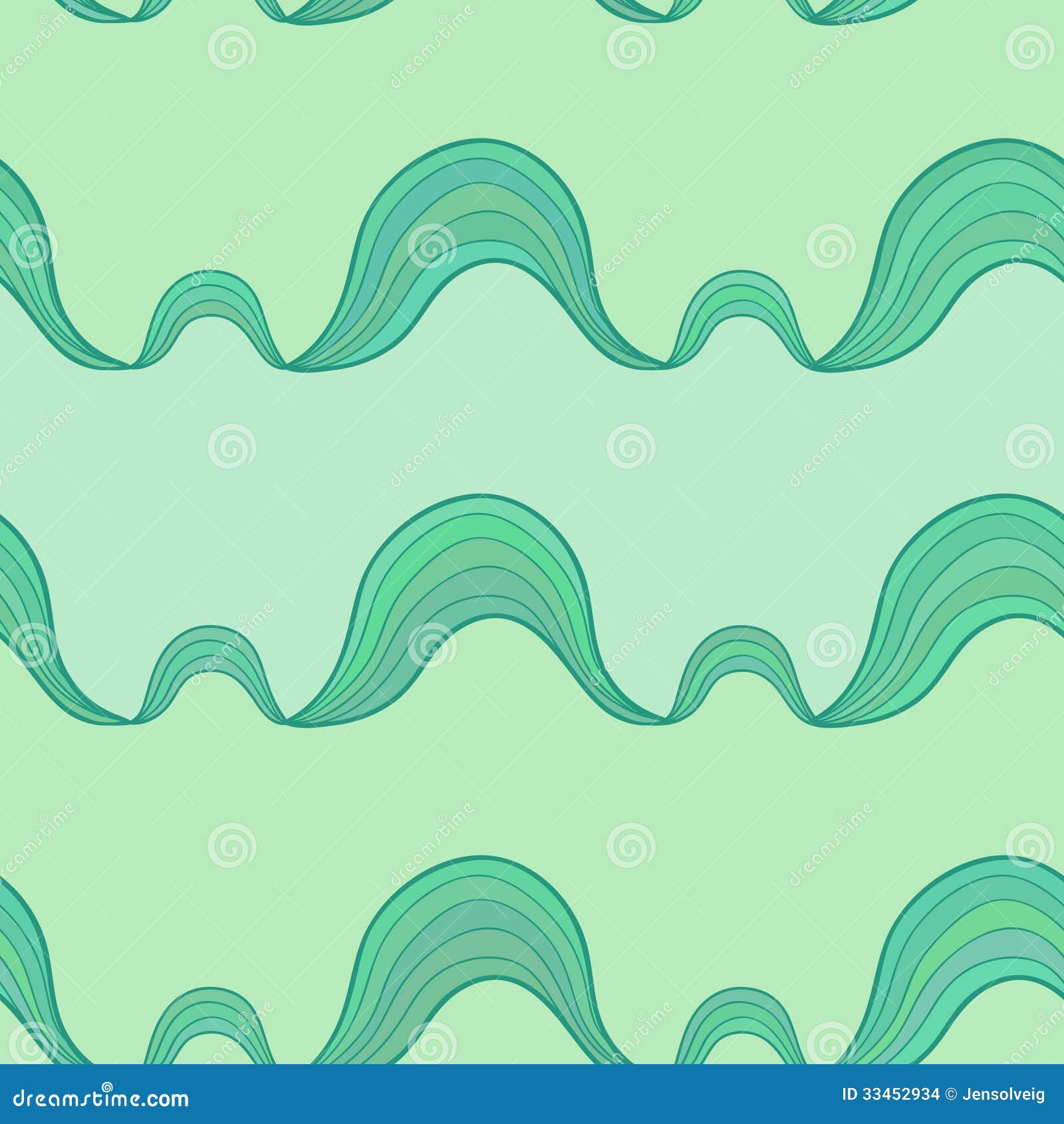 Wavy seamless pattern stock vector. Illustration of fluted - 33452934