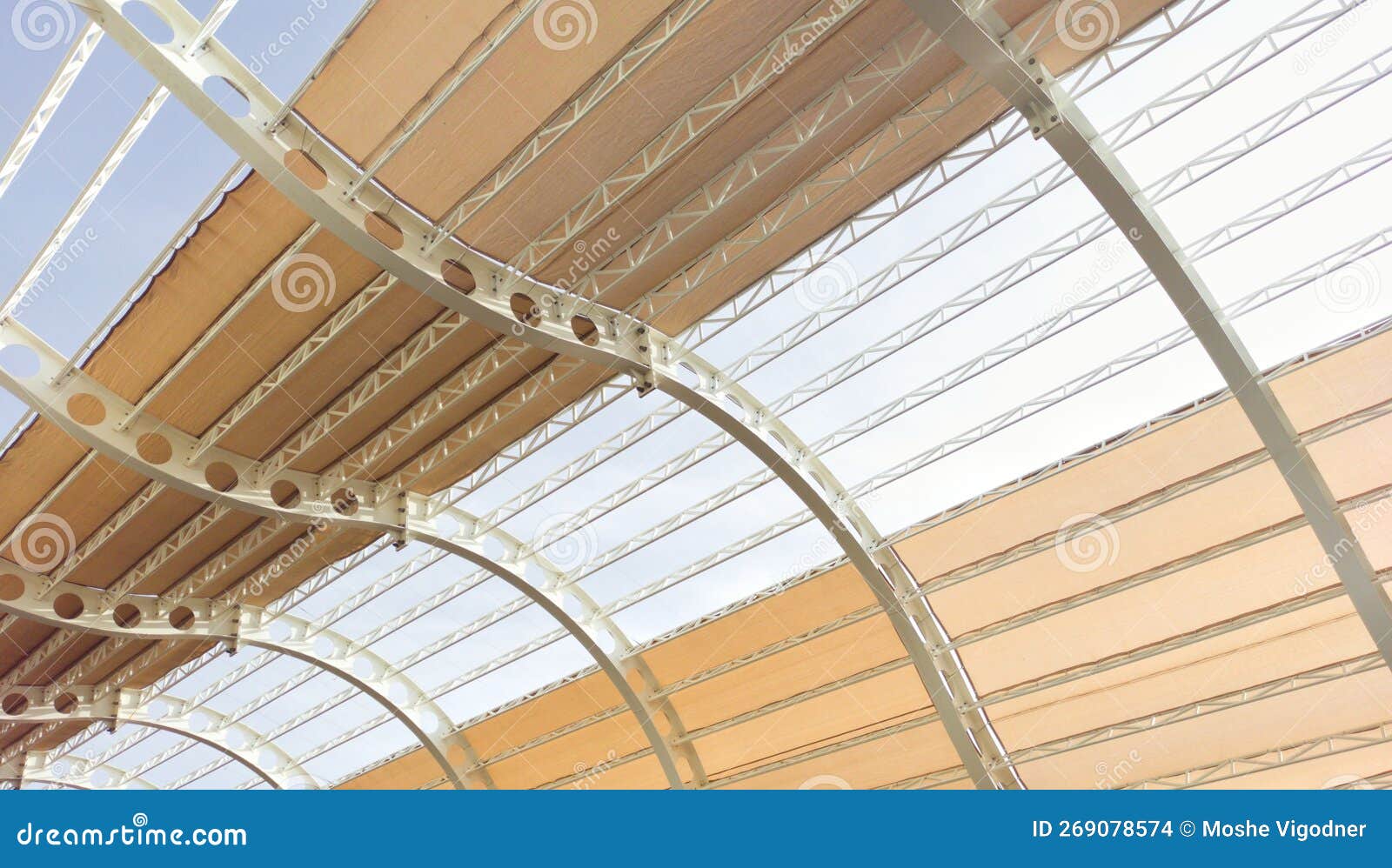 Wavy Semi-open Roofing - Architectural Elements Stock Photo - Image of ...