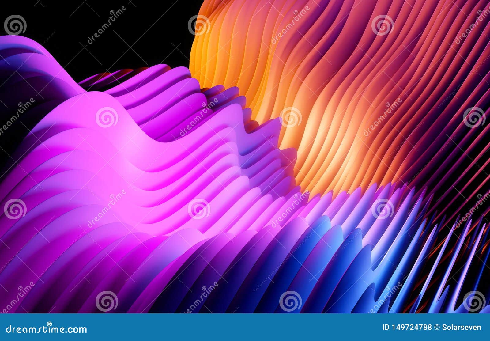 Wavy Shapes and Form Abstract Background Stock Illustration ...
