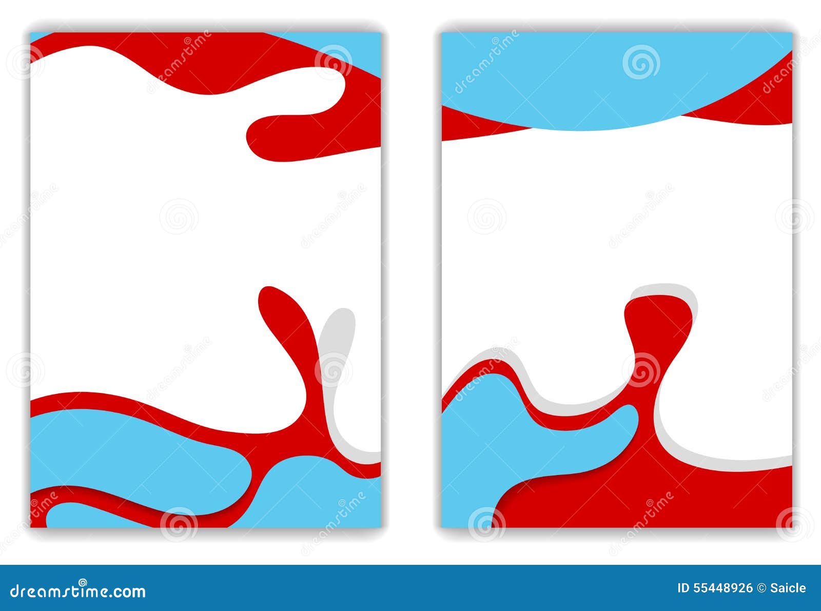 Wavy Shapes Vector Flyer Design Stock Vector - Illustration of business ...