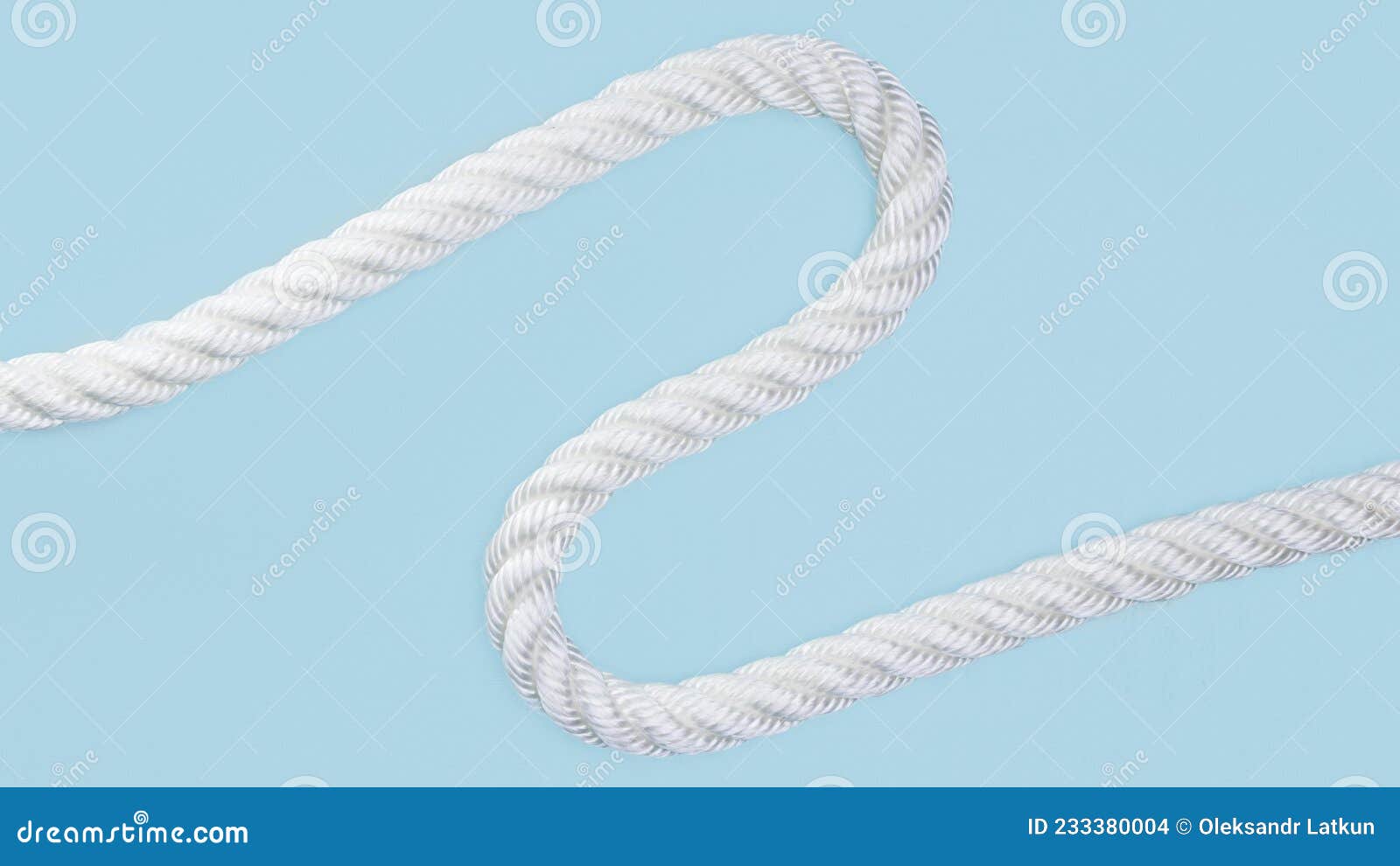 Wavy Solid White Rope Blue Background. High Quality Photo Stock Photo ...