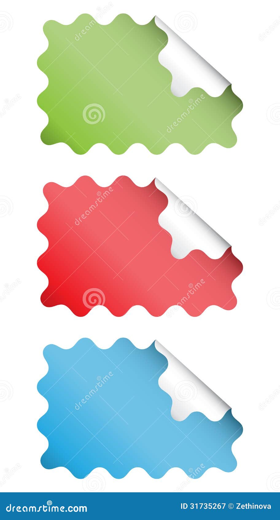 Wavy Square Stickers stock vector. Illustration of curvy - 31735267