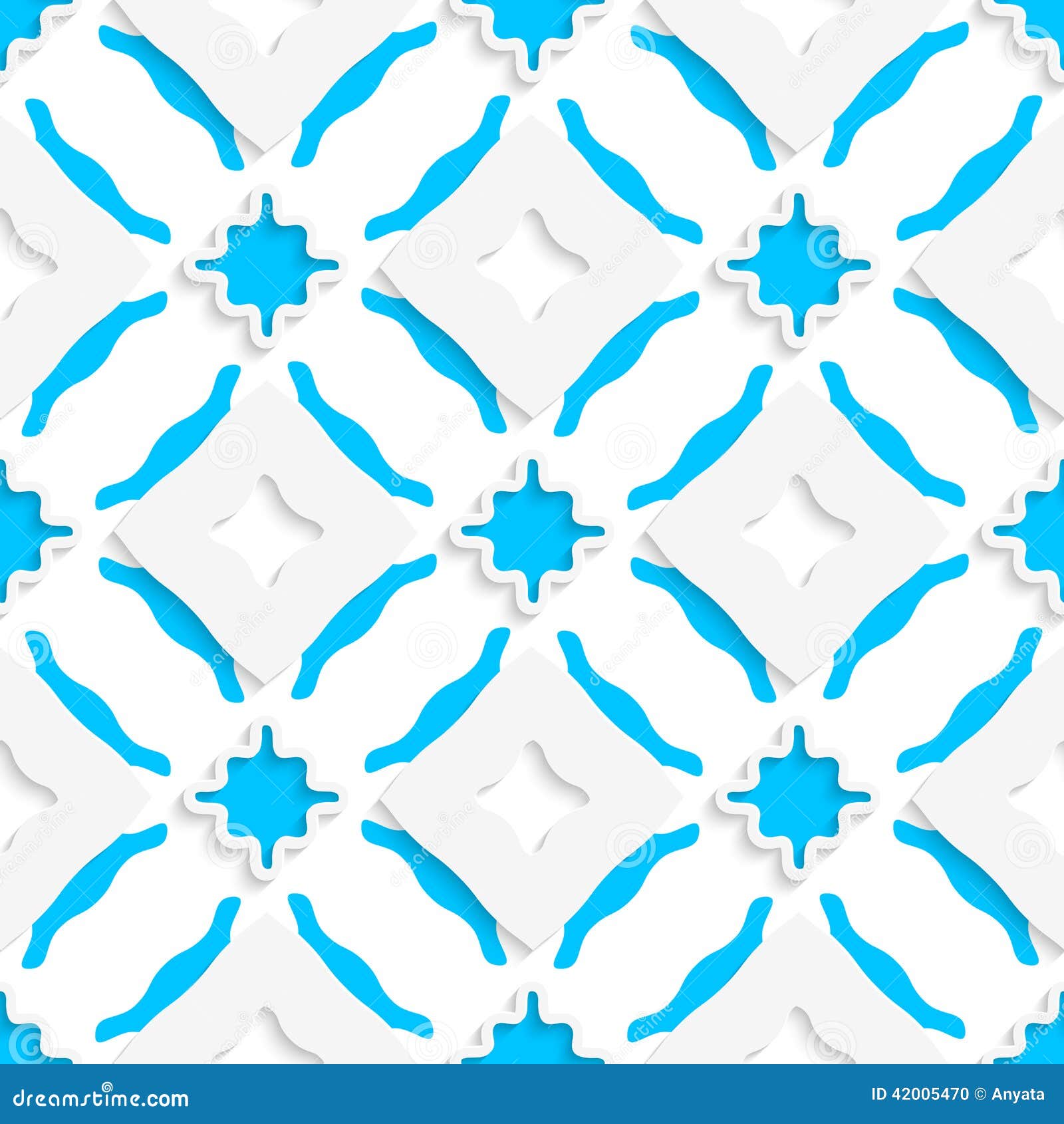 Wavy Squares with Blue Wings Seamless Stock Vector - Illustration of ...