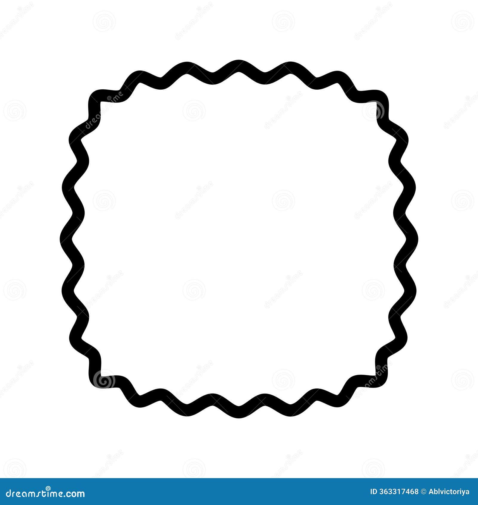 Wavy Squircls or Square with Rounded Borders. Simple Geometric Wiggly ...