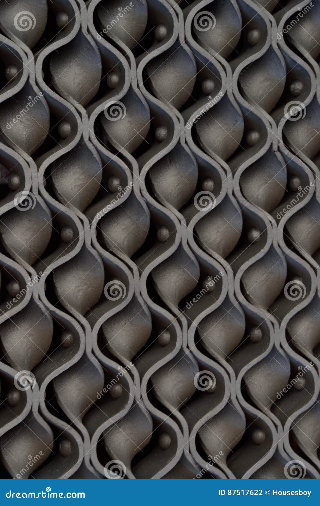 Wavy Steel Decoration on a Wall Stock Photo - Image of wavy, background ...