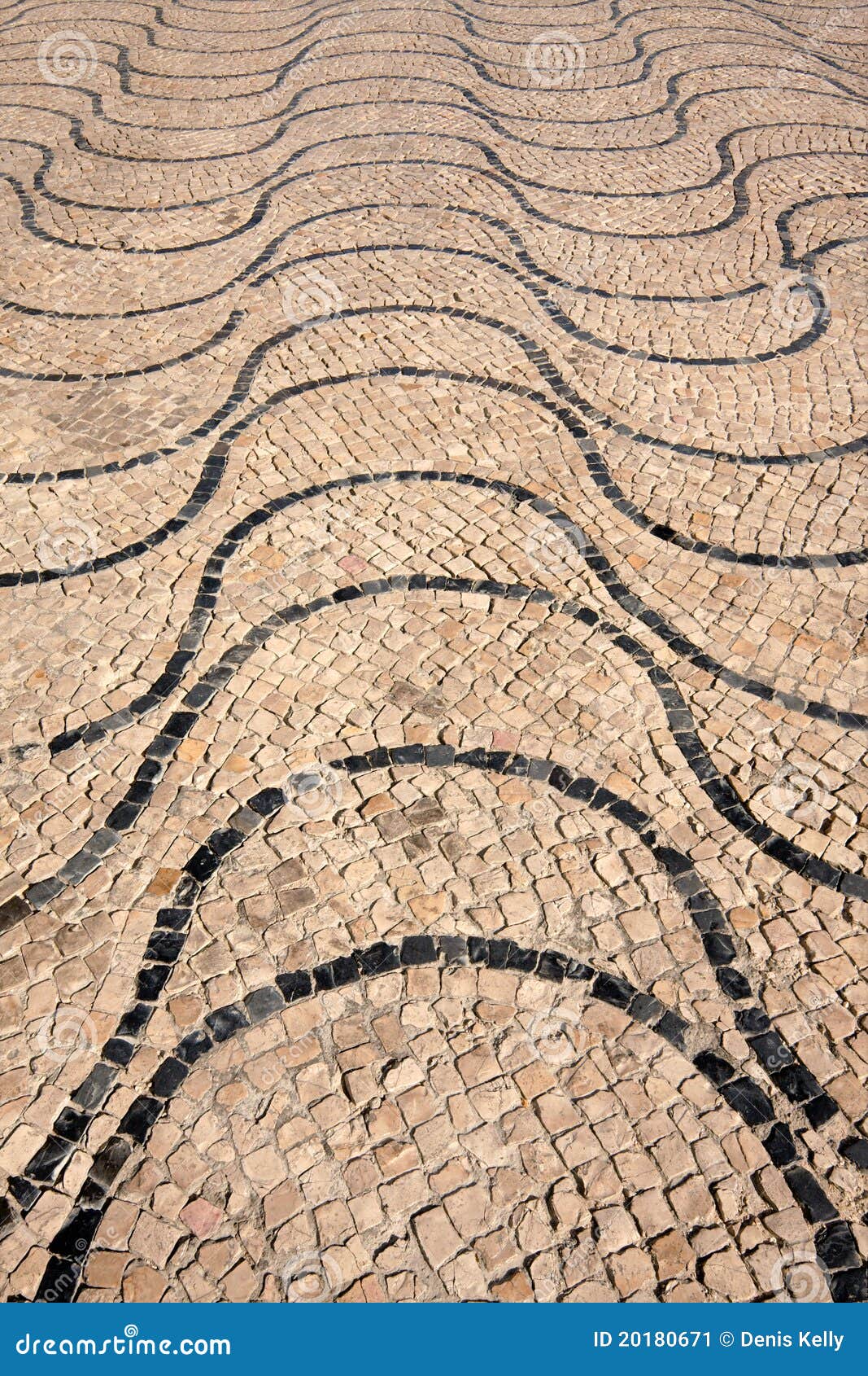 Wave Paving Texture Typical Of Portugal Royalty-Free Stock Photography ...