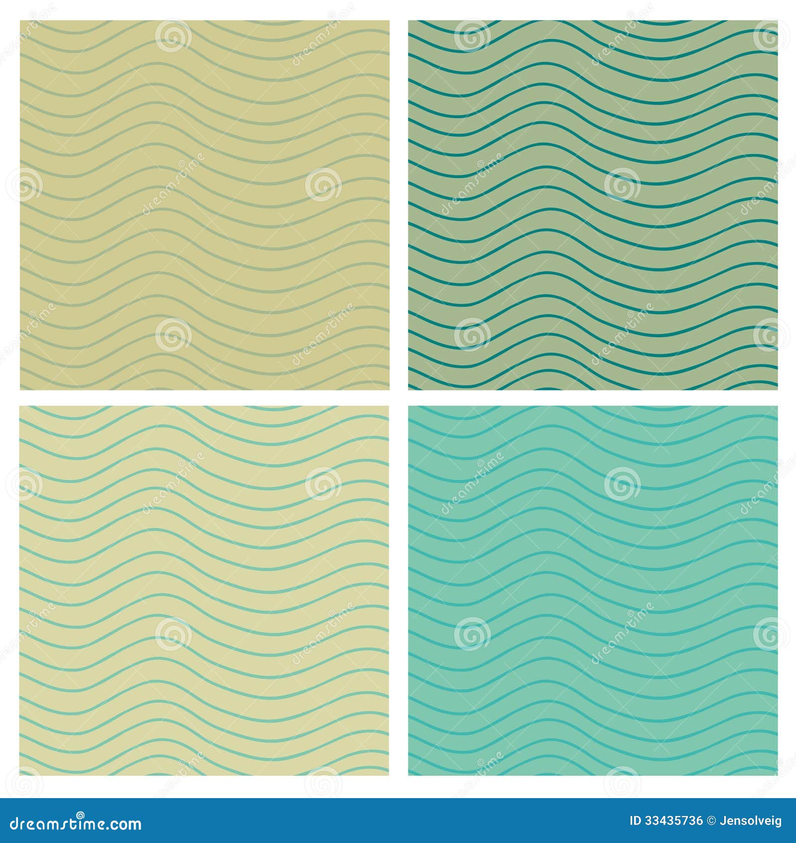 Wavy stripes seamless set stock vector. Illustration of doodle - 33435736