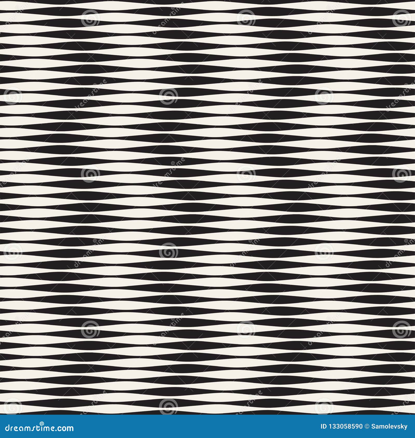 Wavy Stripes Vector Seamless Pattern. Retro Wavy Engraving Texture ...