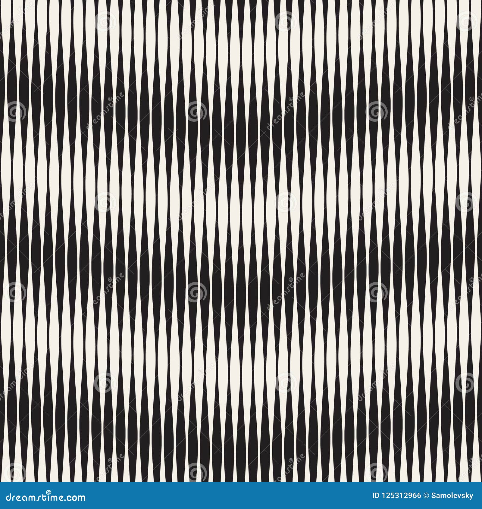 Wavy Stripes Vector Seamless Pattern. Retro Wavy Engraving Texture ...