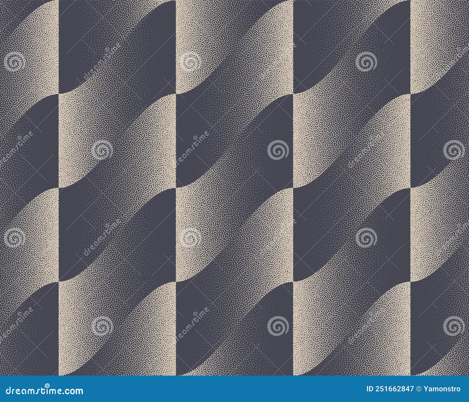 Wavy Strips Checkered Flag Seamless Pattern Vector Dotted Abstract ...