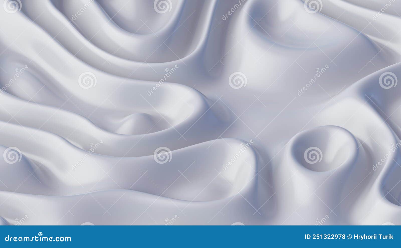 Wavy Surface. Close-up of a White Liquid or Tissue. Design Template in ...