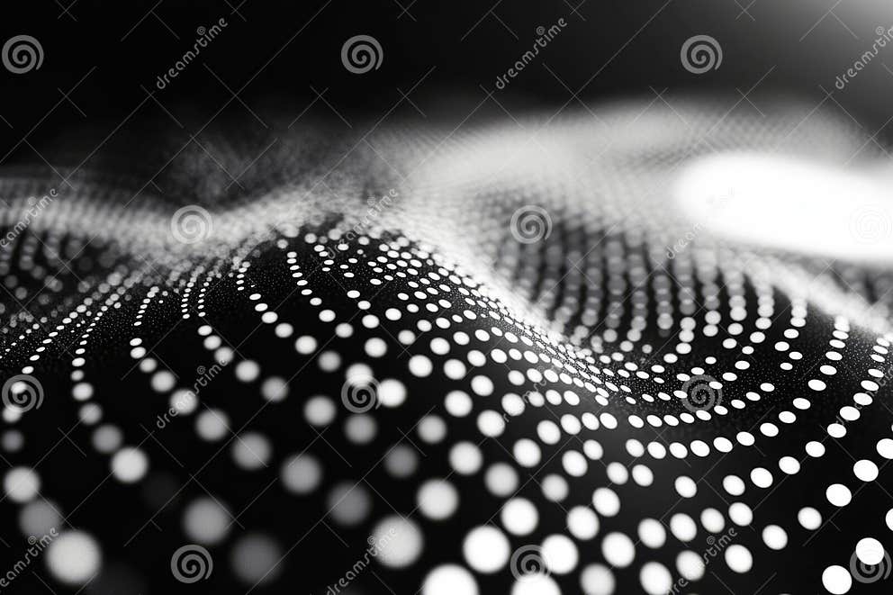 Wavy Surface Created by Small White Particles Floating Over a Black ...