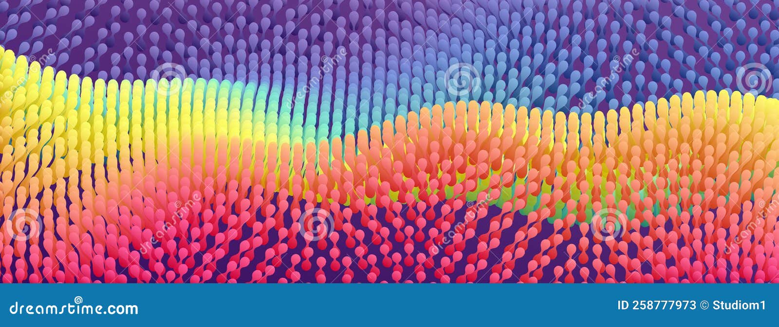 Wavy Surface with Dynamic Effect. Molecular Abstract Background. Layer ...