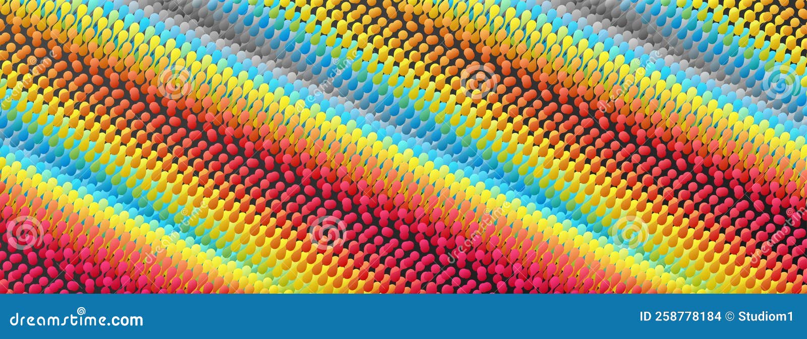 Wavy Surface with Dynamic Effect. Molecular Abstract Background. Layer ...