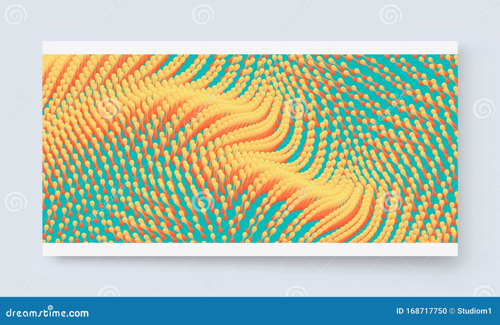 Wavy Surface with Dynamic Effect. Molecular Abstract Background. Layer ...