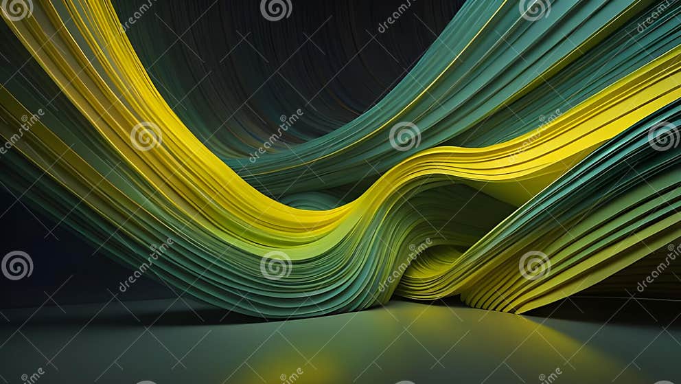 Wavy Surface. Futuristic Background Stock Illustration - Illustration ...