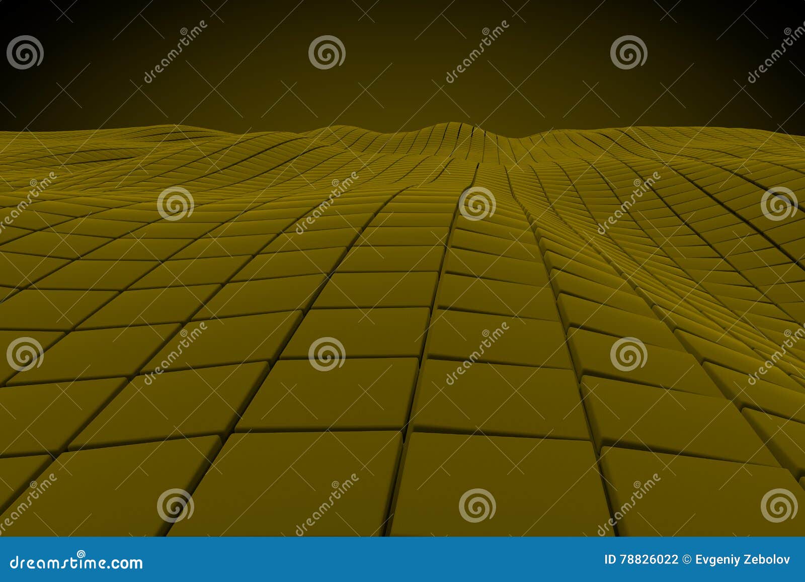Wavy surface made of cubes stock illustration. Illustration of ...