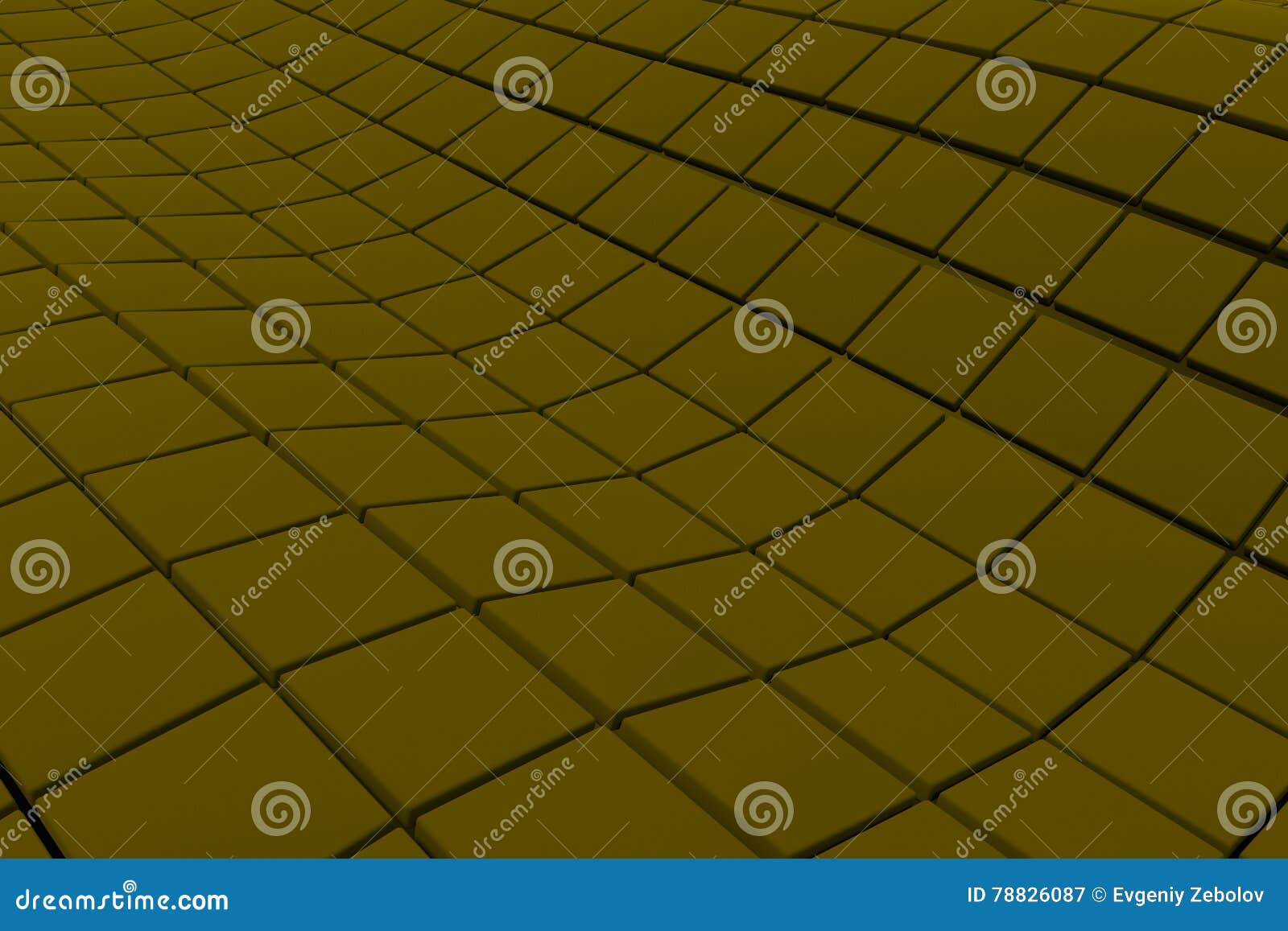 Wavy surface made of cubes stock illustration. Illustration of ...