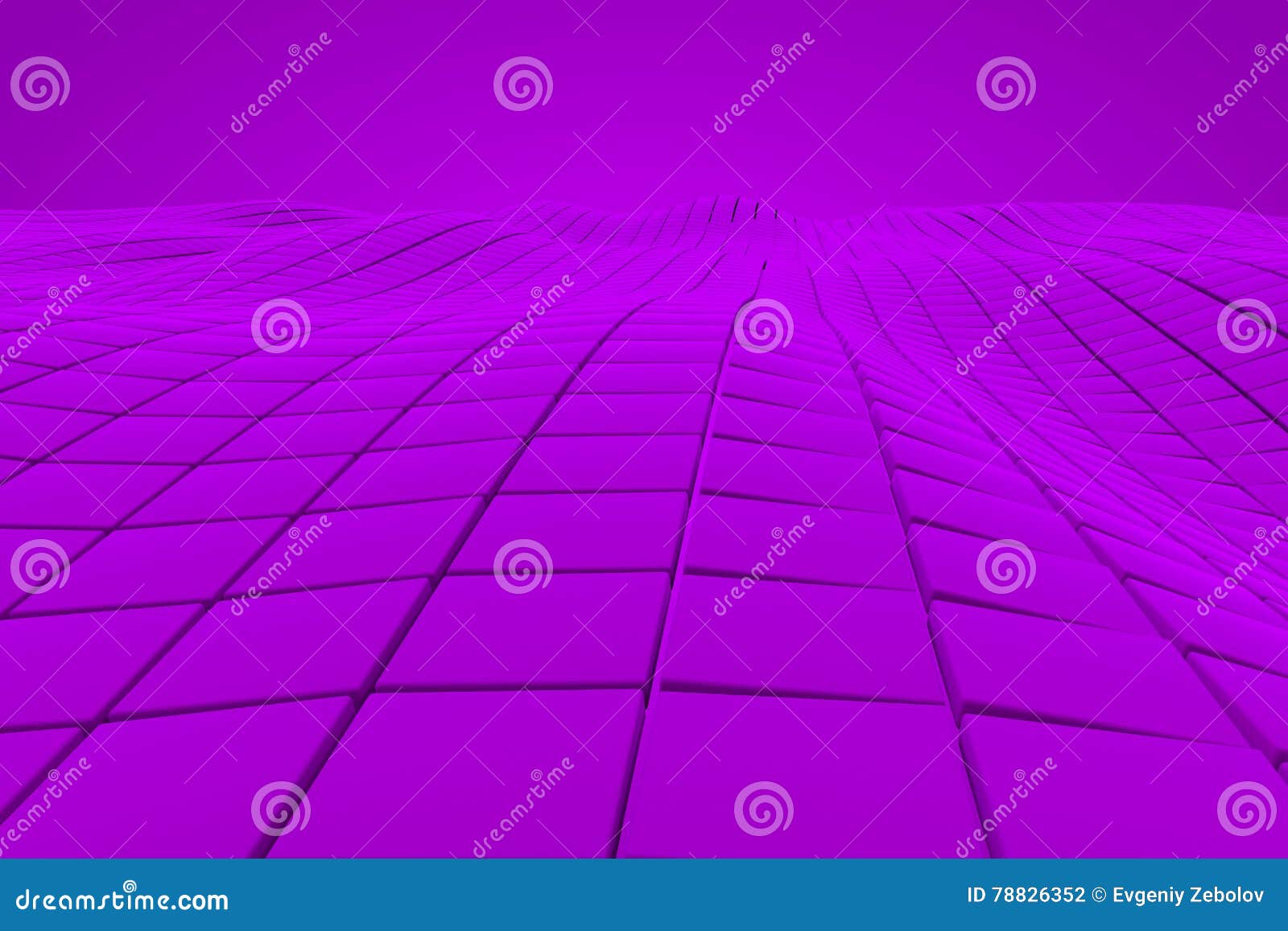 Wavy surface made of cubes stock illustration. Illustration of line ...