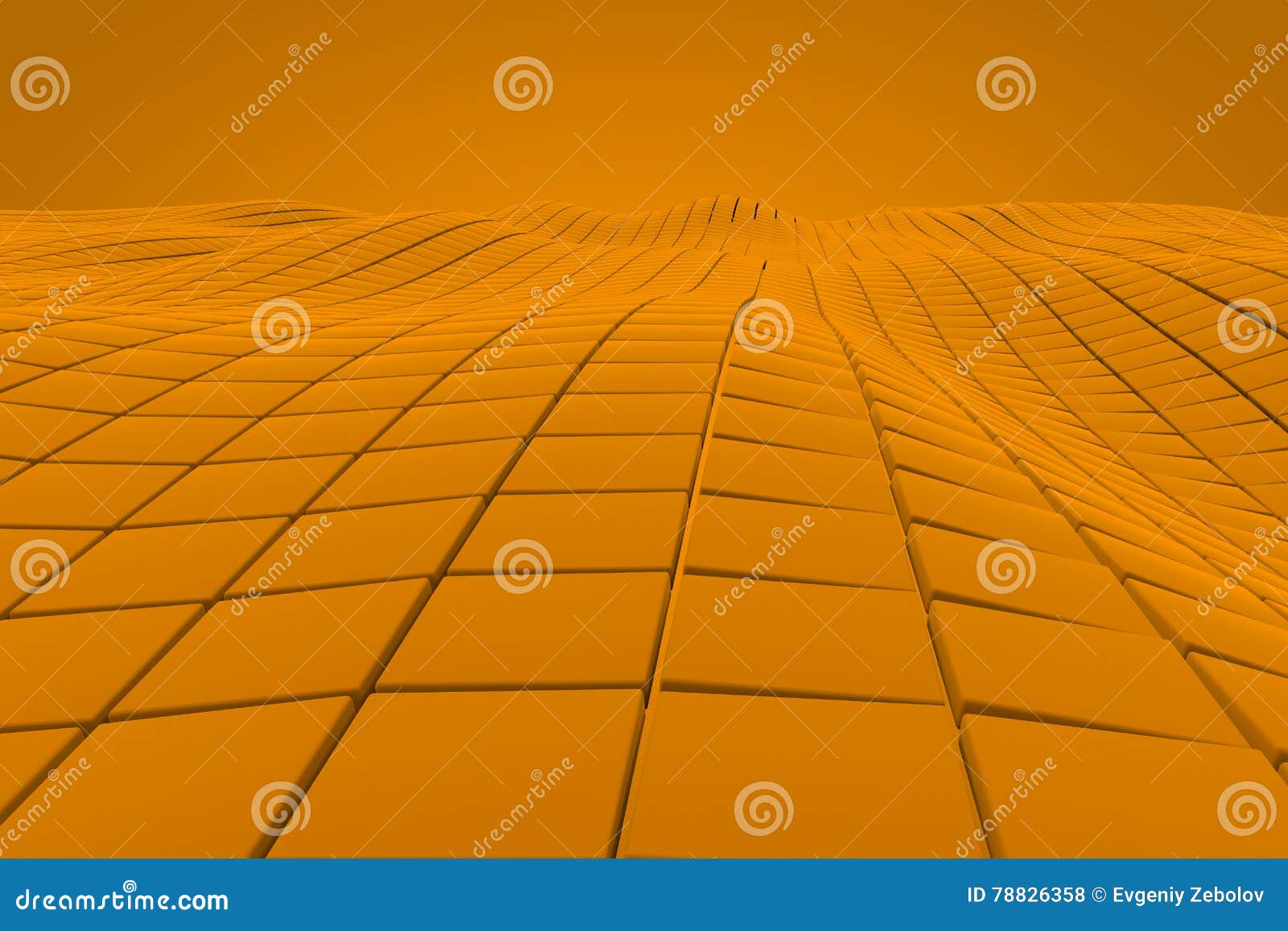 Wavy surface made of cubes stock illustration. Illustration of fantasy ...