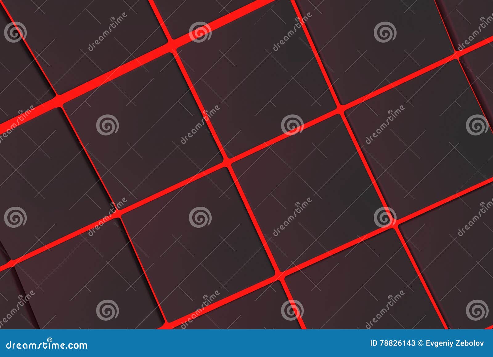 Wavy Surface Made of Cubes with Glowing Background Stock Illustration ...