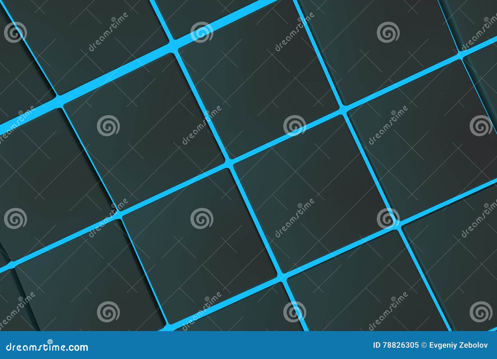 Wavy Surface Made of Cubes with Glowing Background Stock Illustration ...