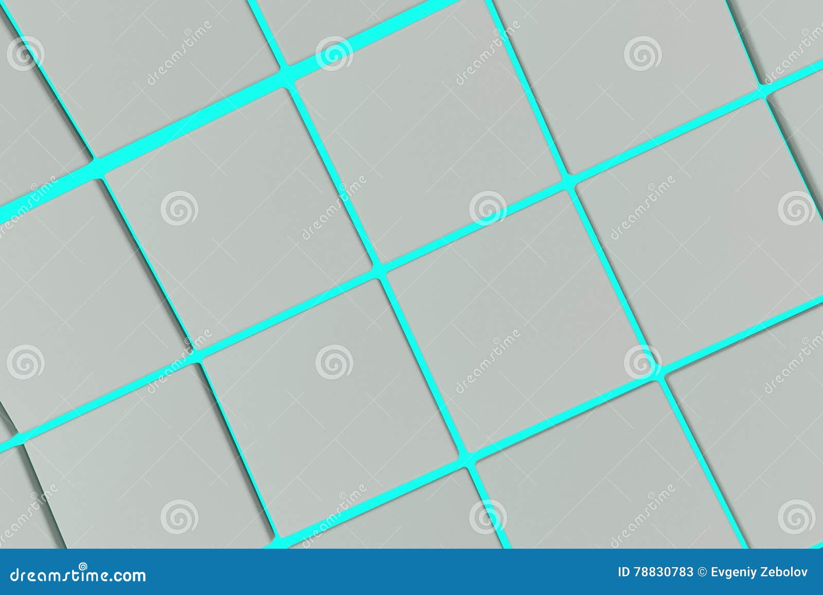 Wavy Surface Made of Cubes with Glowing Background Stock Illustration ...