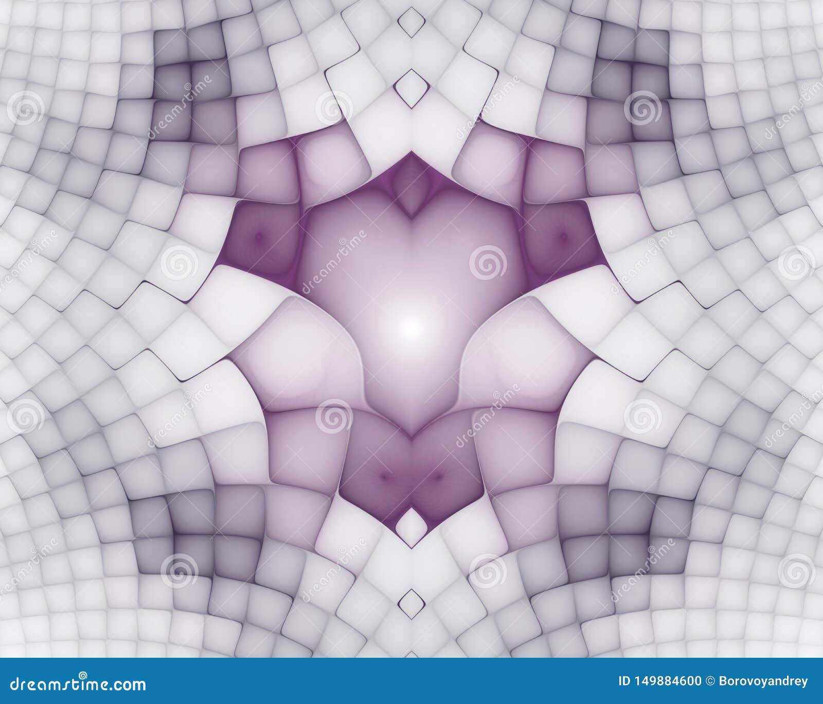 Wavy Symmetrical Cells Patterns. Geometric, Organic Forms. Abstract ...