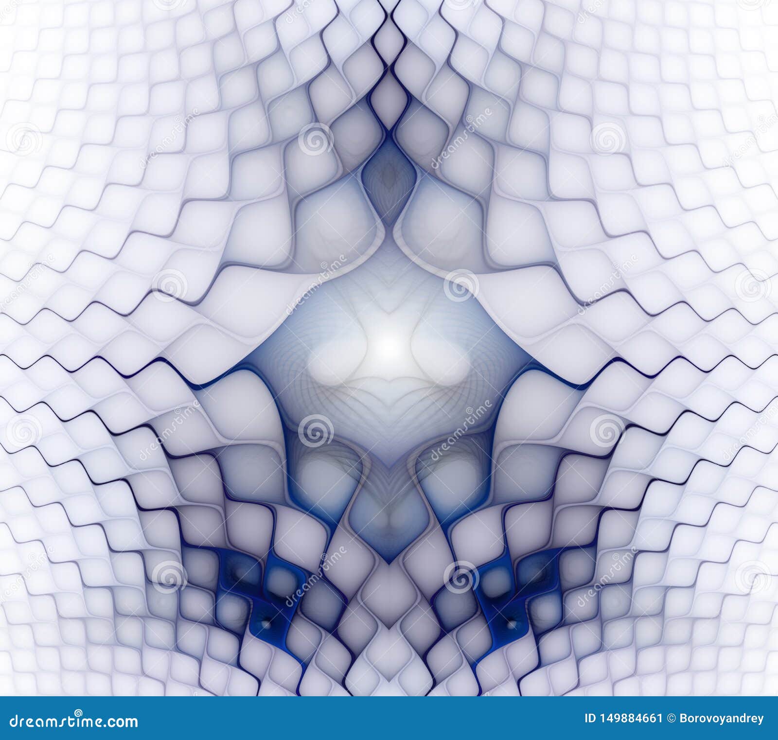 Wavy Symmetrical Cells Patterns. Geometric, Organic Forms. Abstract ...