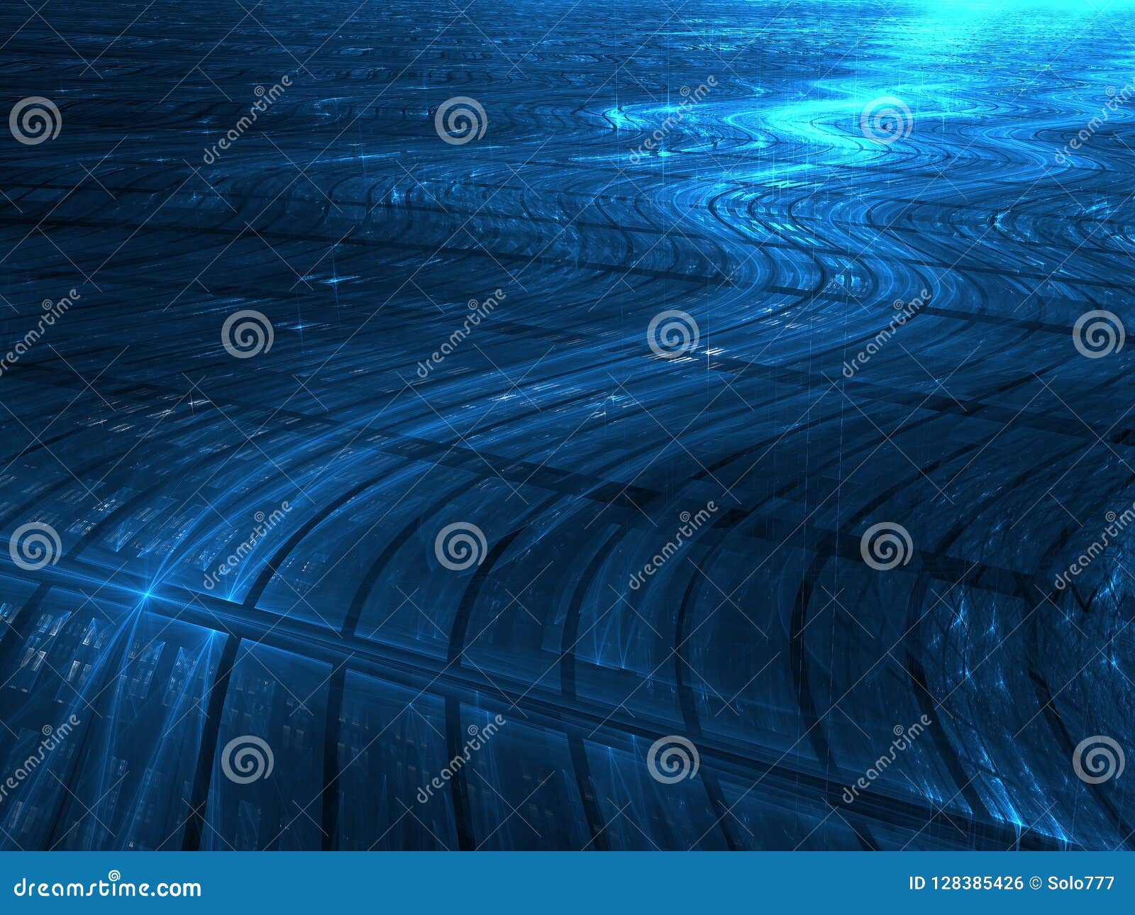 Wavy Technology Background - Abstract Digitally Generated Image Stock ...