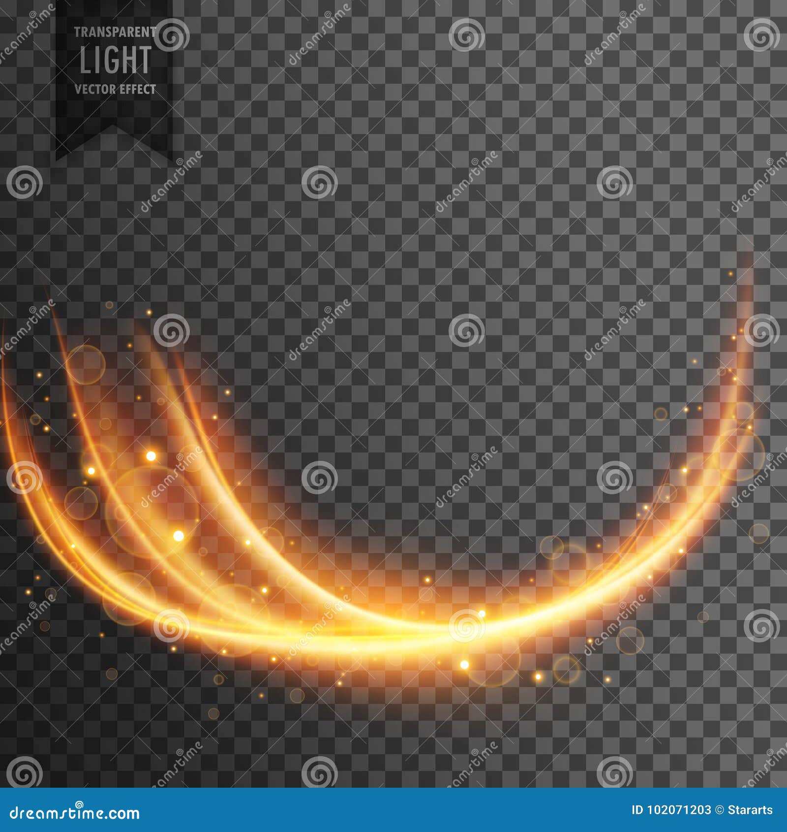 Wavy Transparent Light Effect Stock Vector - Illustration of flash, dazzle: 102071203