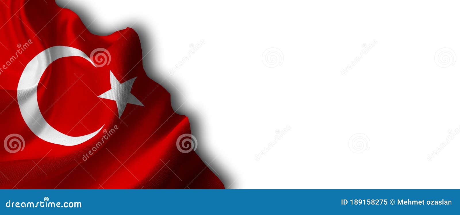 Wavy turkish flag banner stock illustration. Illustration of blank ...