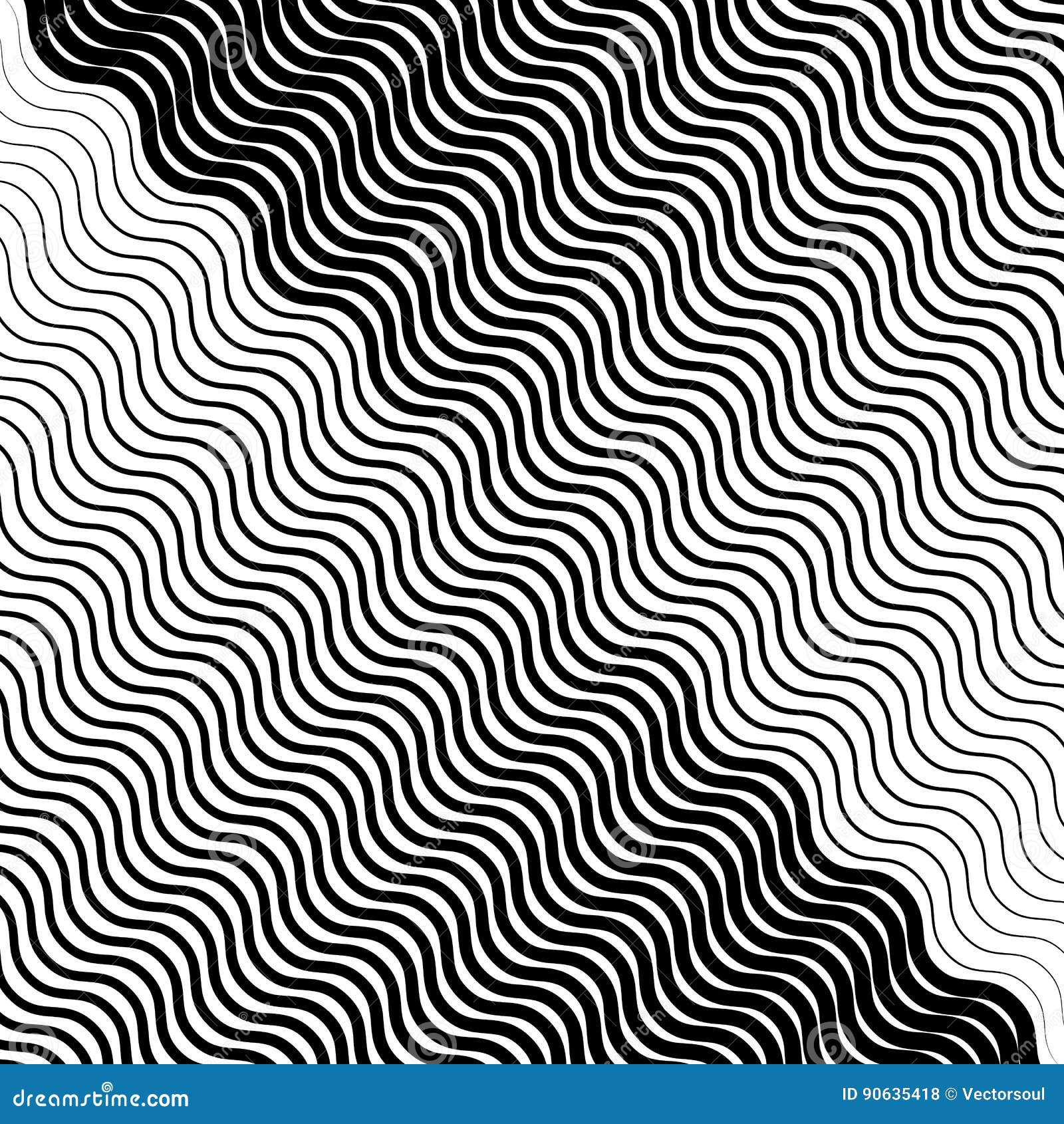 Wavy, Undulating Lines Geometric Monochrome Pattern. Slanted Lin Stock ...