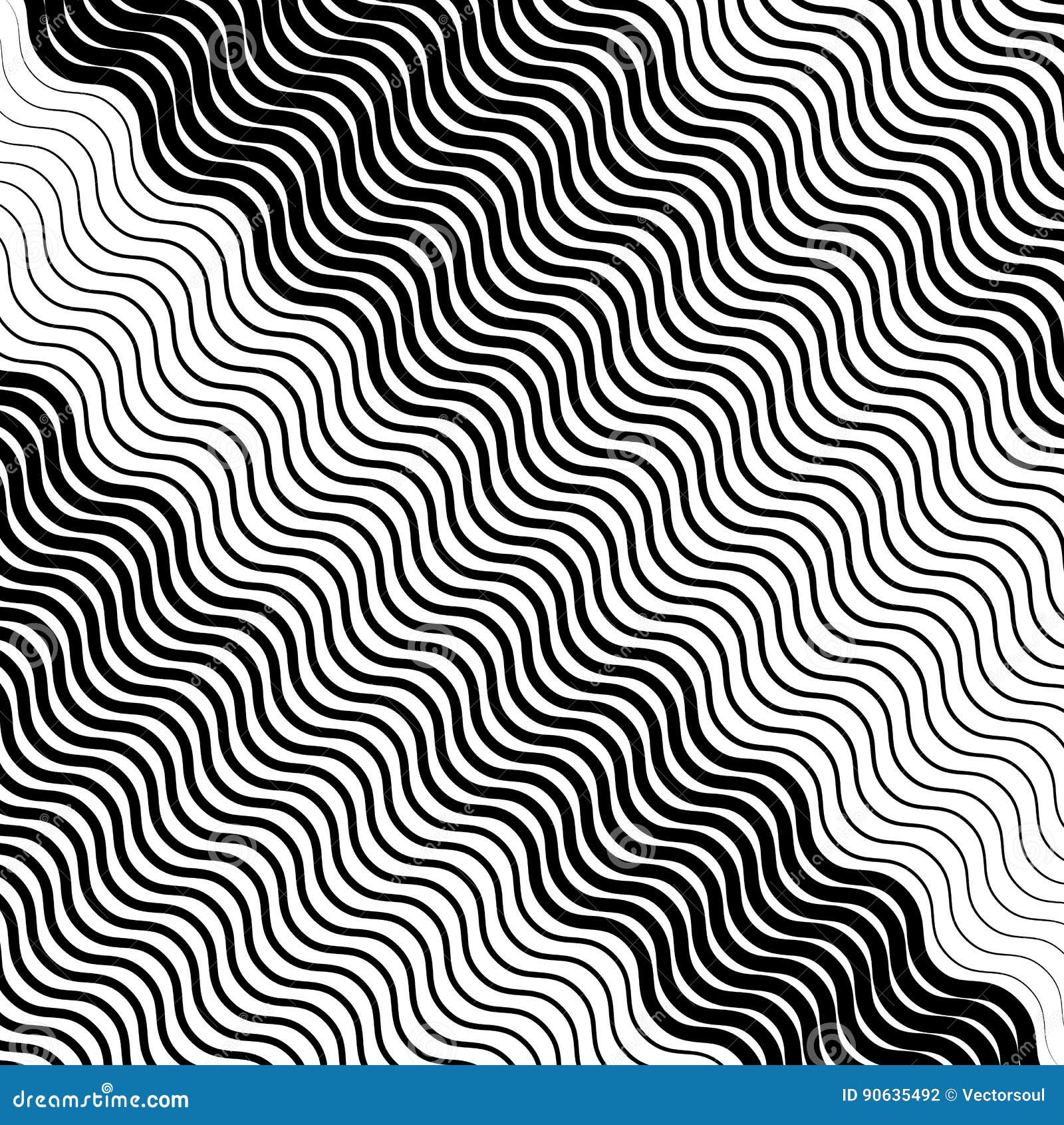 Wavy, Undulating Lines Geometric Monochrome Pattern. Slanted Lin Stock ...