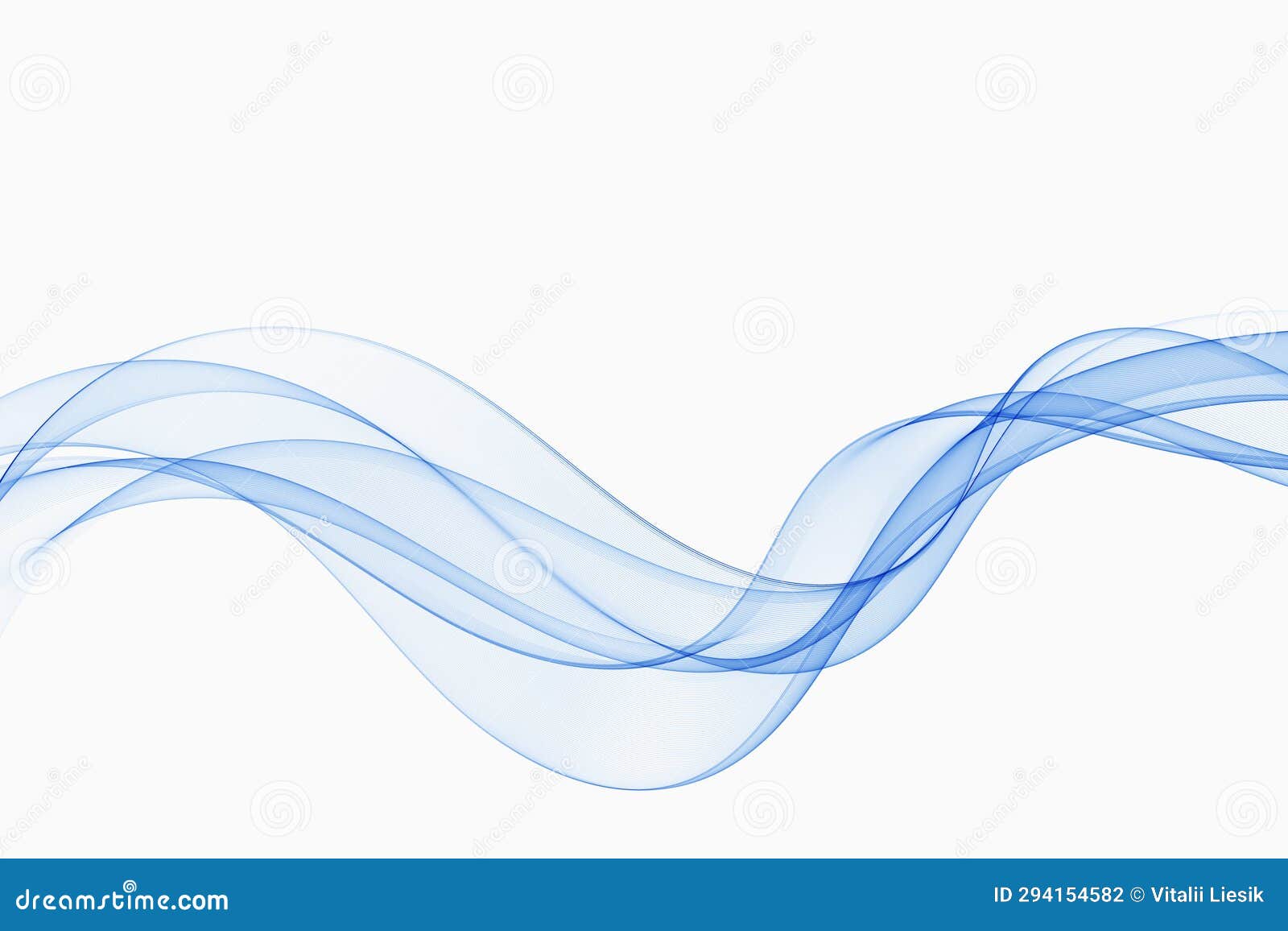 Wavy Vector Abstract Blue Wave Background. Stock Vector - Illustration ...