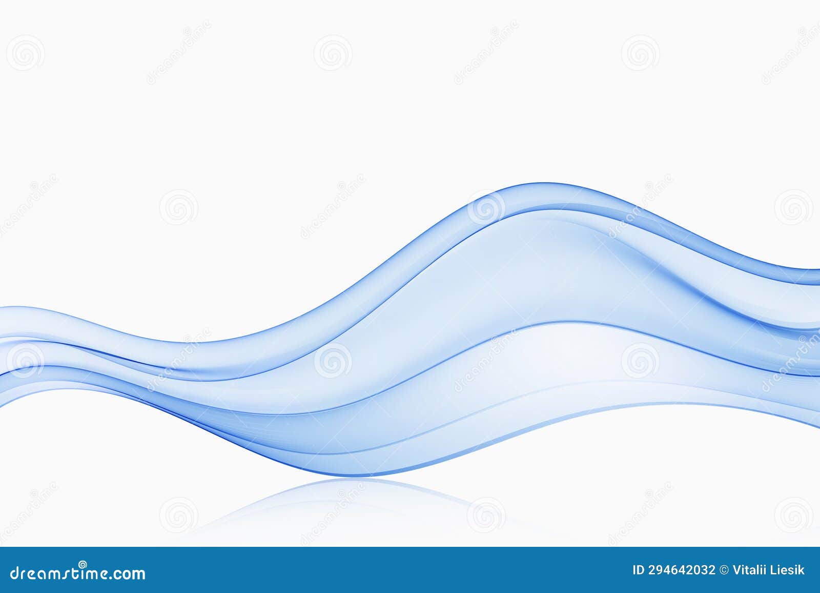 Wavy Vector Abstract Blue Wave Background. Stock Illustration ...