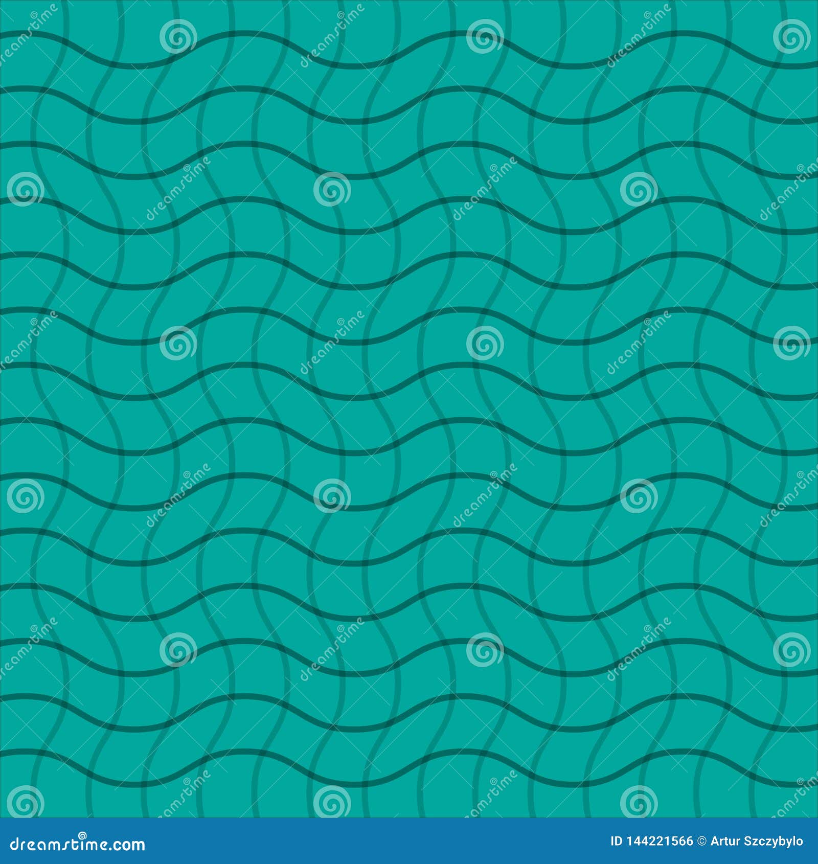 Wavy Vertical and Horizontal Lines in Square Mesh Pattern. Wide Curvy ...