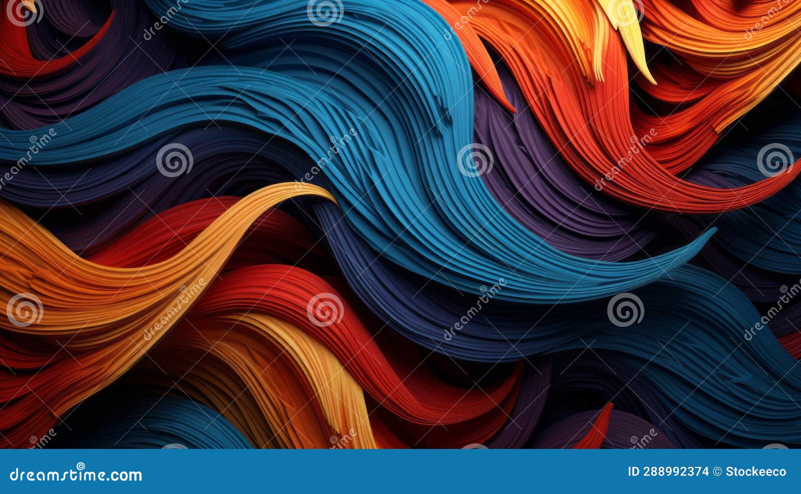 Colorful Abstract Wavy Paper: Interactive Artwork and Wallpaper Stock ...