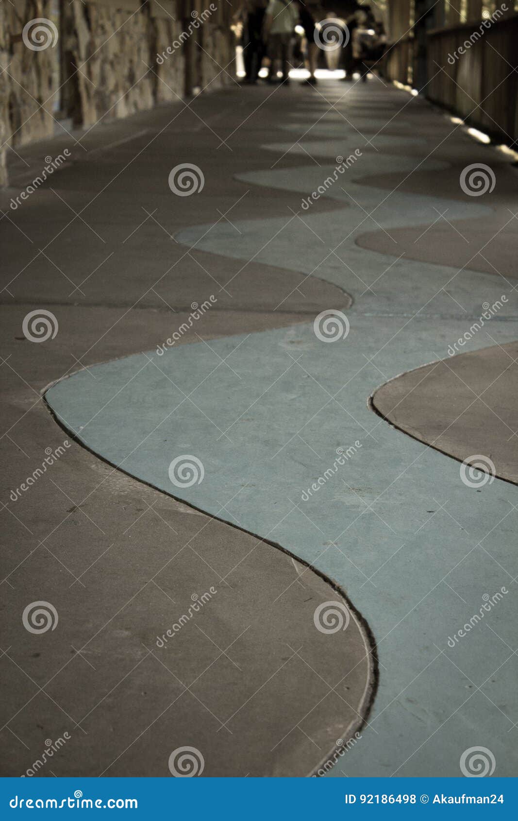Wavy Walkway editorial stock photo. Image of information - 92186498
