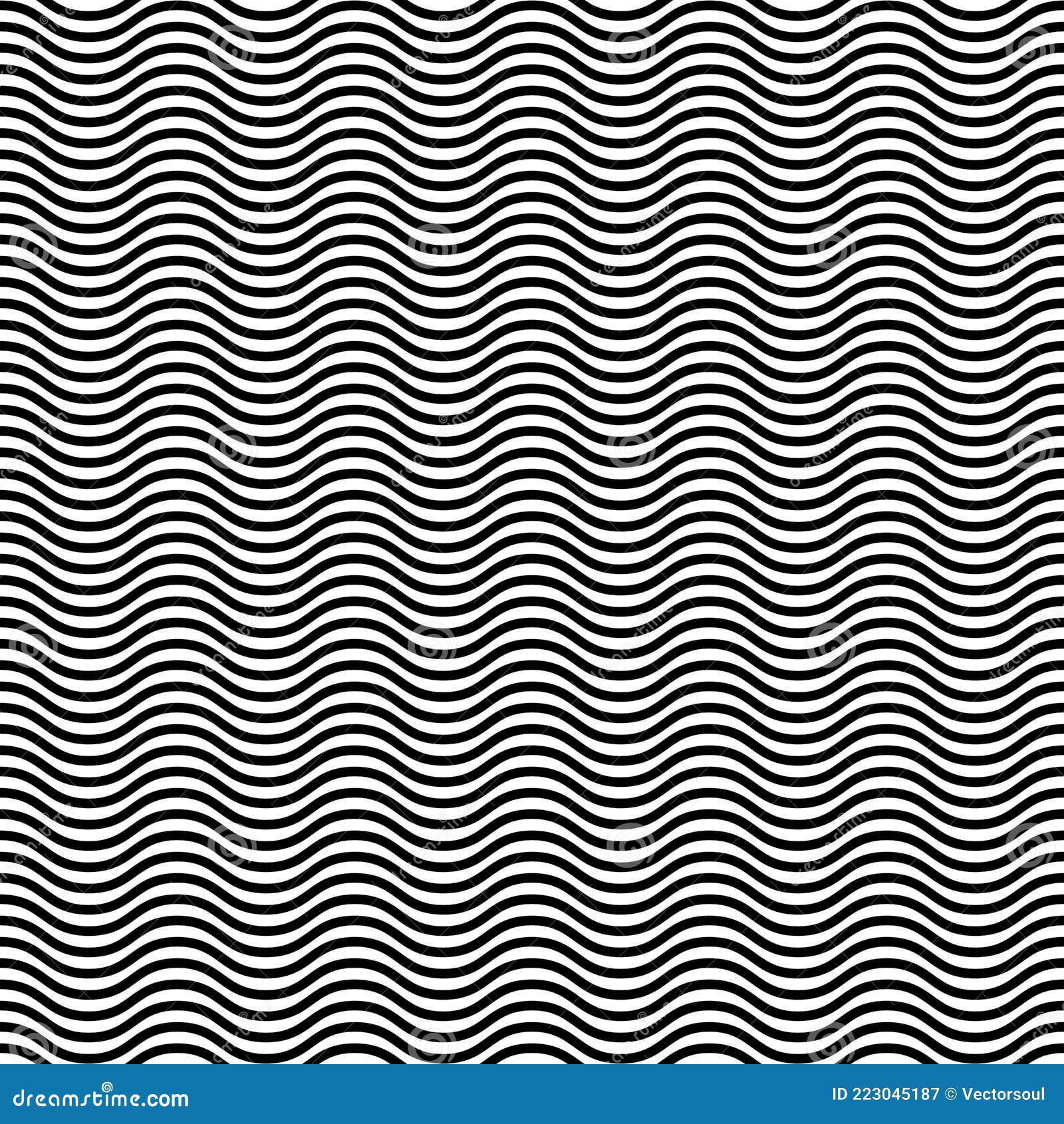 Wavy, Waving, Squiggle Lines Seamless Pattern, Background Stock Vector ...