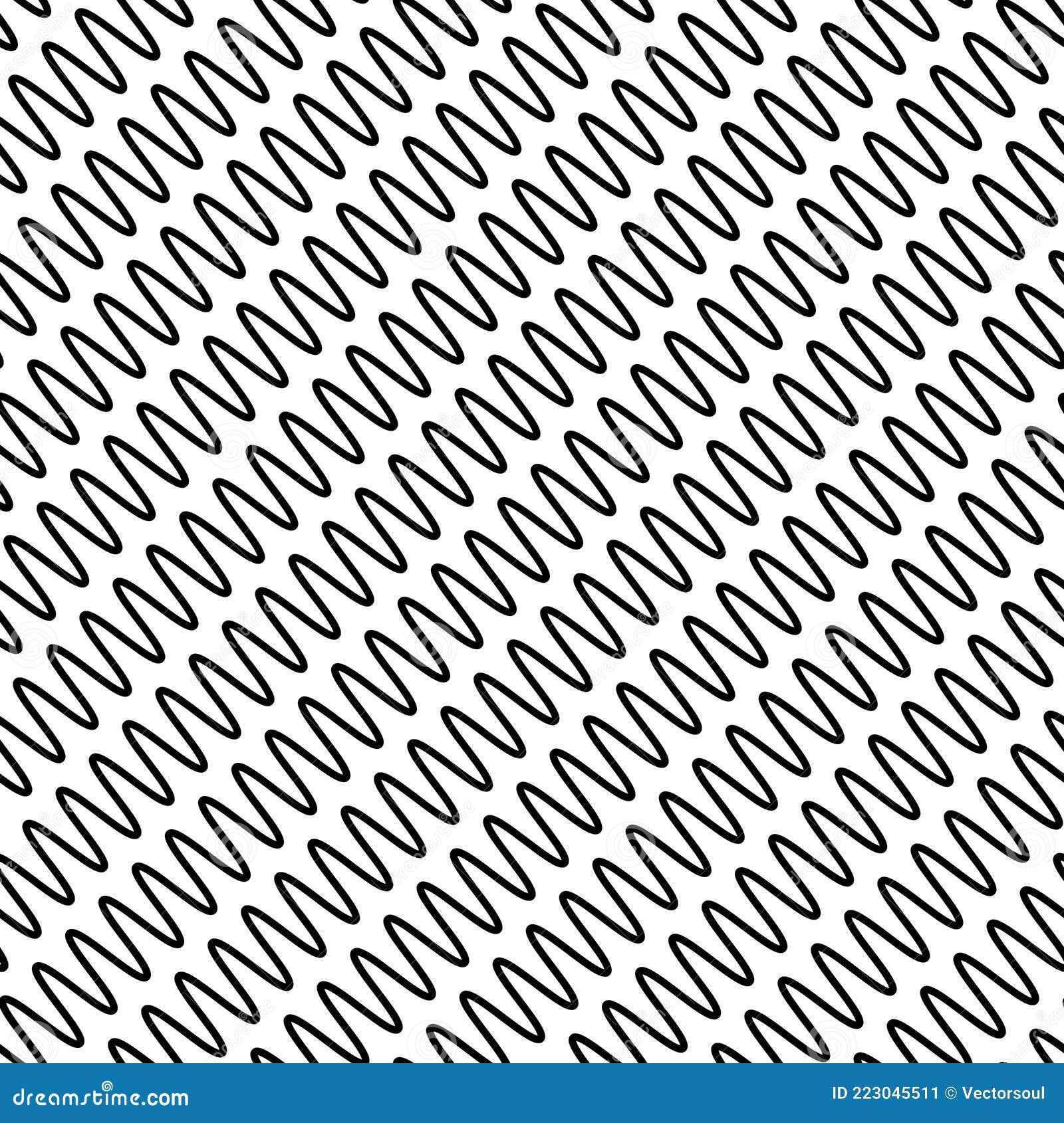 Wavy, Waving, Squiggle Lines Seamless Pattern, Background Stock Vector ...