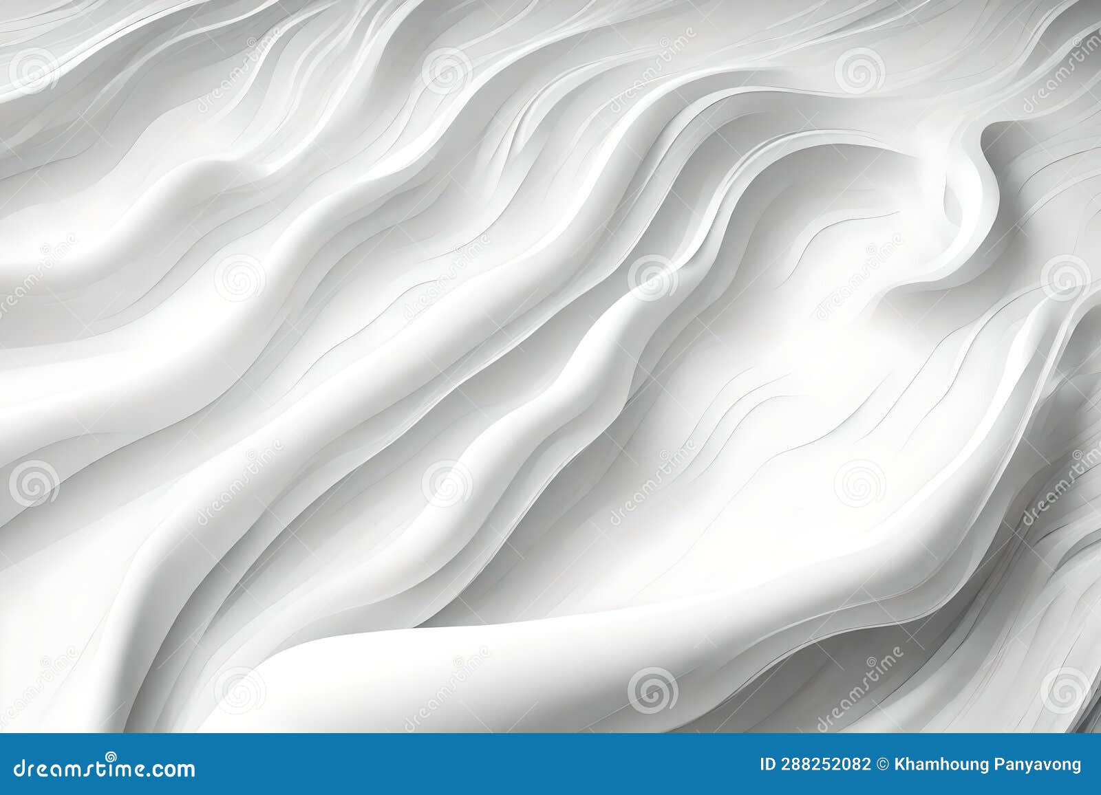 Wavy White Cloth Abstract Background. Generative AI Stock Illustration ...