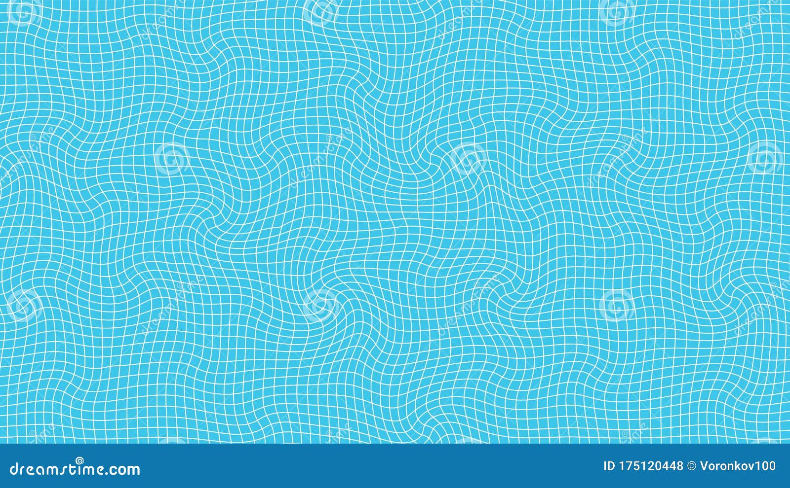 Wavy White Grid on a Blue Background. Vector Illustration Stock Vector ...