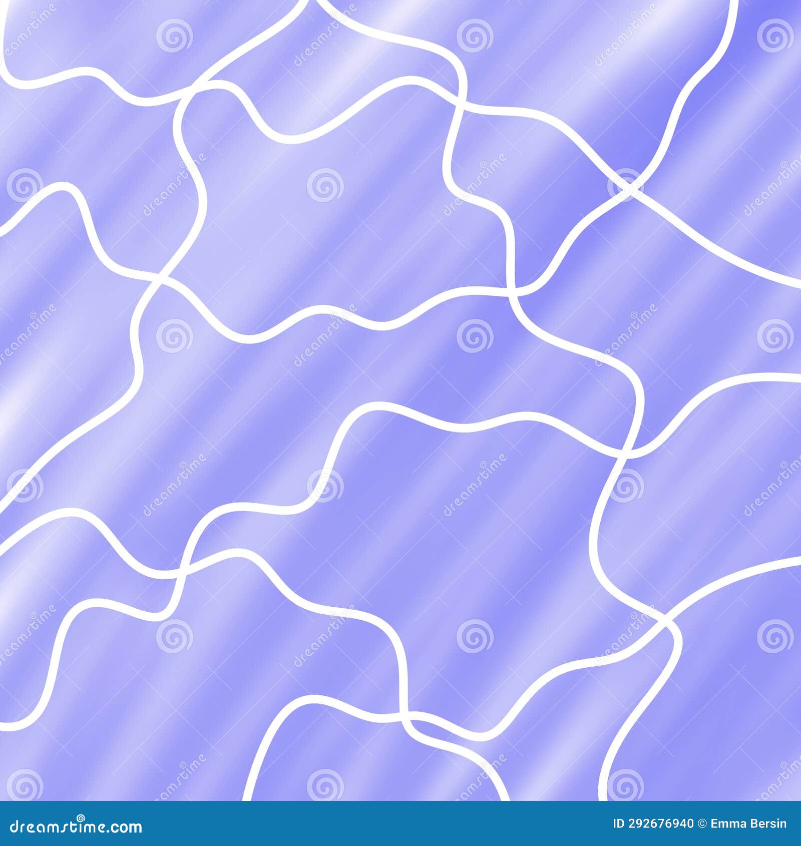 Wavy White Lines on Blue Background with Blur Effect Stock Illustration ...