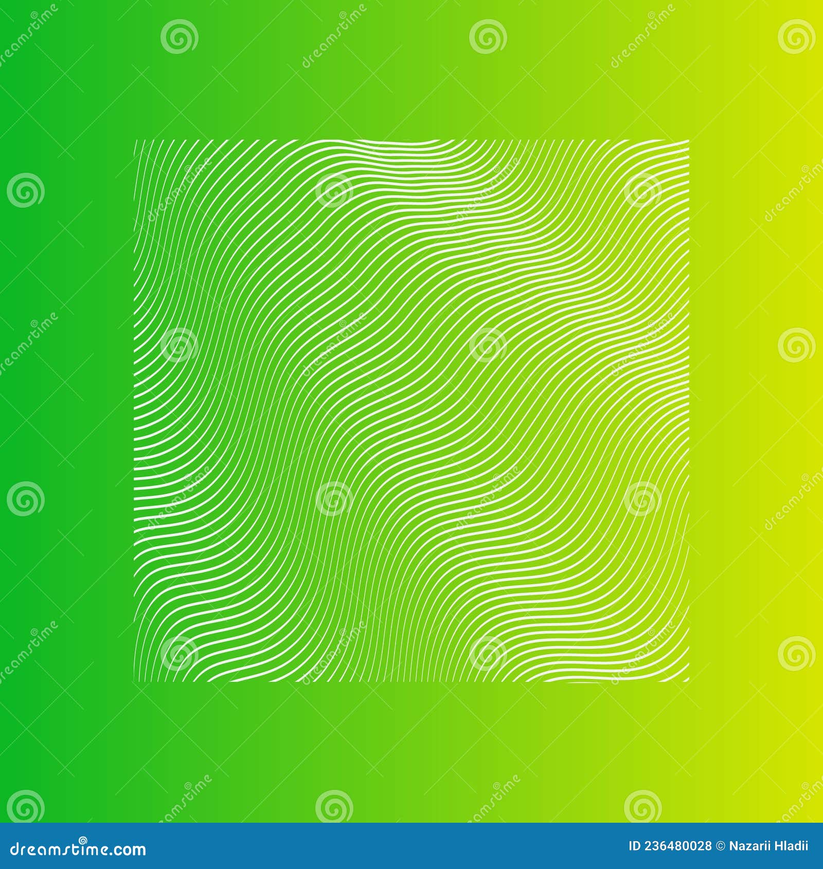 Wavy White Lines on Green Background. Vector Illustration. Stock Vector ...
