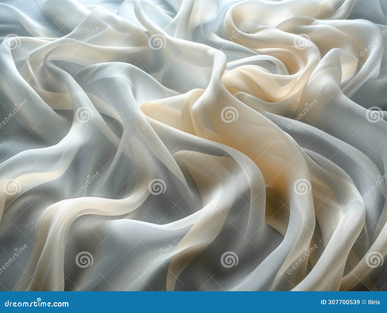 Wavy White Silk Smooth Flowing Background. Satin Luxurious Textile ...